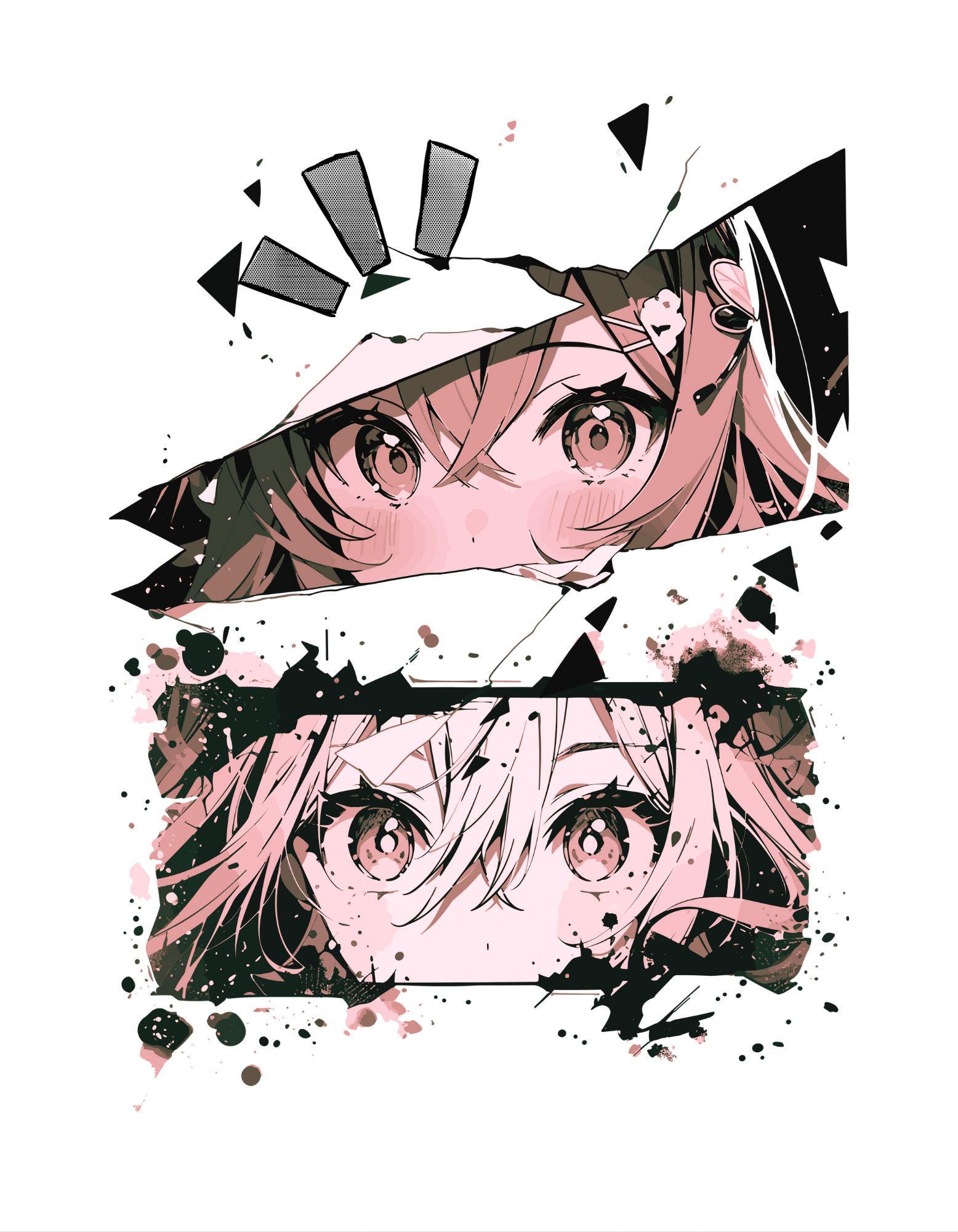 Anime T-shirt Design | Digital Download | Ready-to-print Graphic Otaku ...