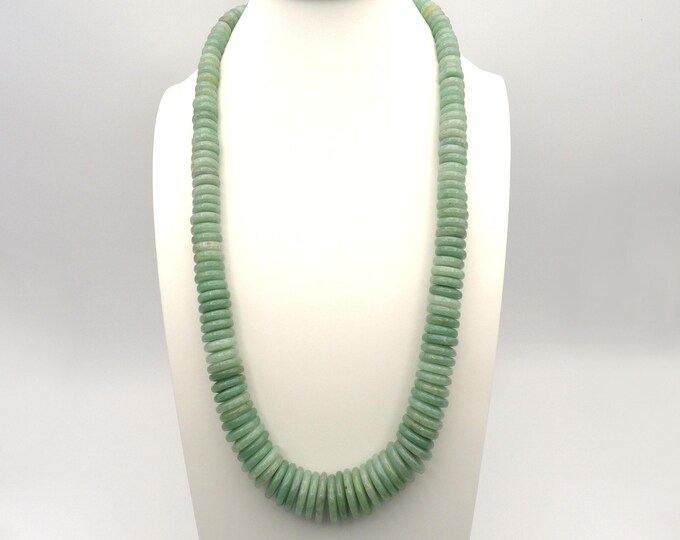 Green Aventurine Graduated Disc Smooth Gemstone Beads, 20mm to 8mm, One ...