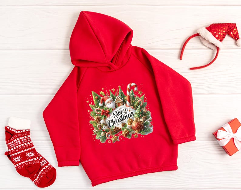 Retro Merry Christmas PNG Clipart: Holiday Sublimation Designs (digital ...