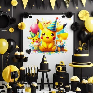 Pikachu Watercolor PNG Clipart: Birthday Party Designs (digital ...