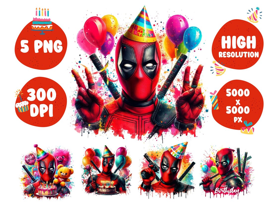 Superhero Birthday Splash PNG: Watercolor Sublimation Designs (digital ...