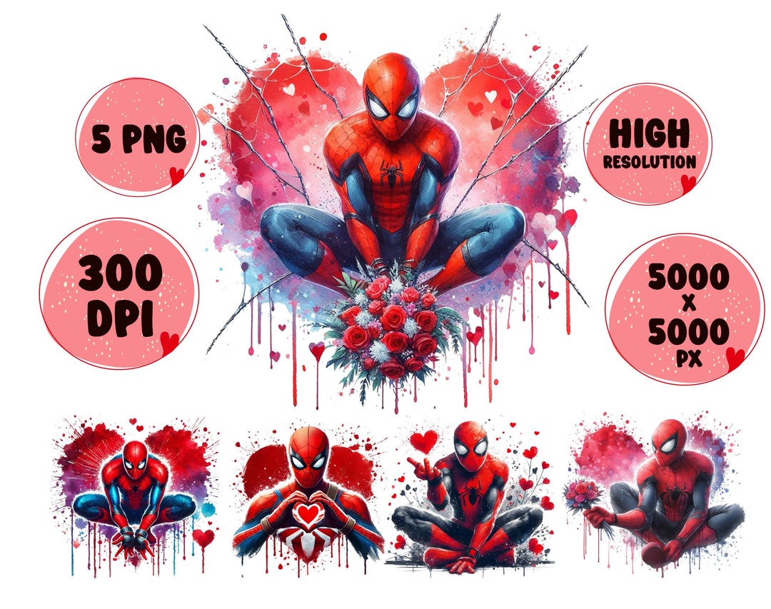5 PNG Heart Superhero Man Png Superhero Splash and Watercolor Png ...