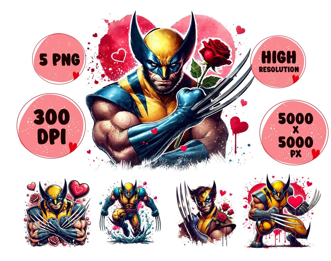 5 PNG Heart Superhero Man Png Superhero Splash and Watercolor Png Wolf ...
