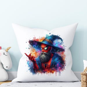 Wizard Superhero Spider PNG: Watercolor Splash Clipart (digital ...