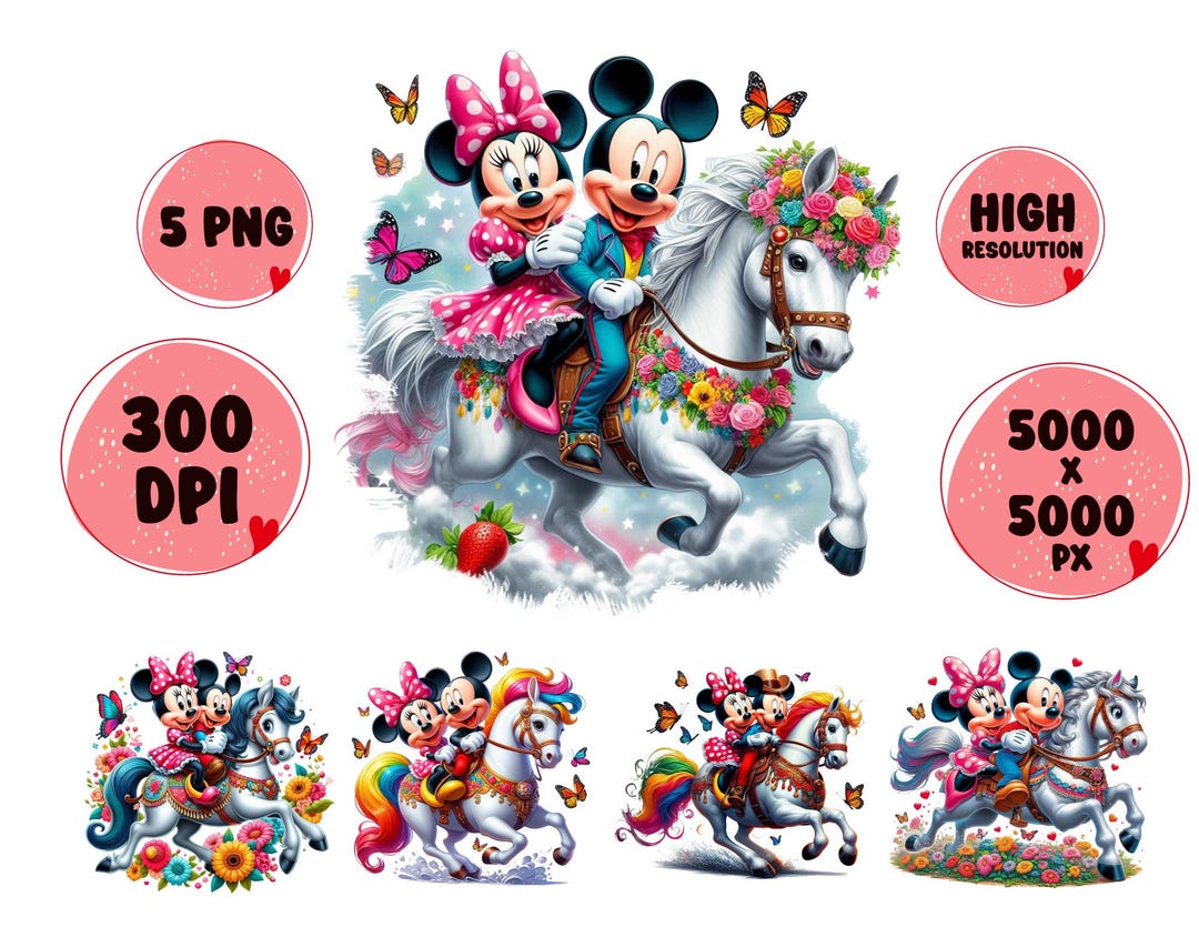 5 PNG Riding a Horse Minnie Png Vibrant Color Mouse Splash and ...