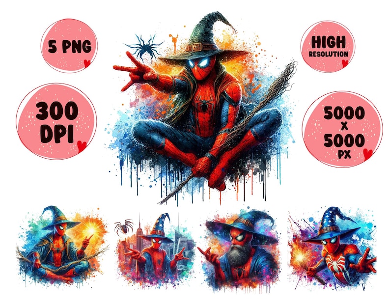 5 PNG Wizard Superhero Png Lover Mouse Splash and Watercolor Hero ...