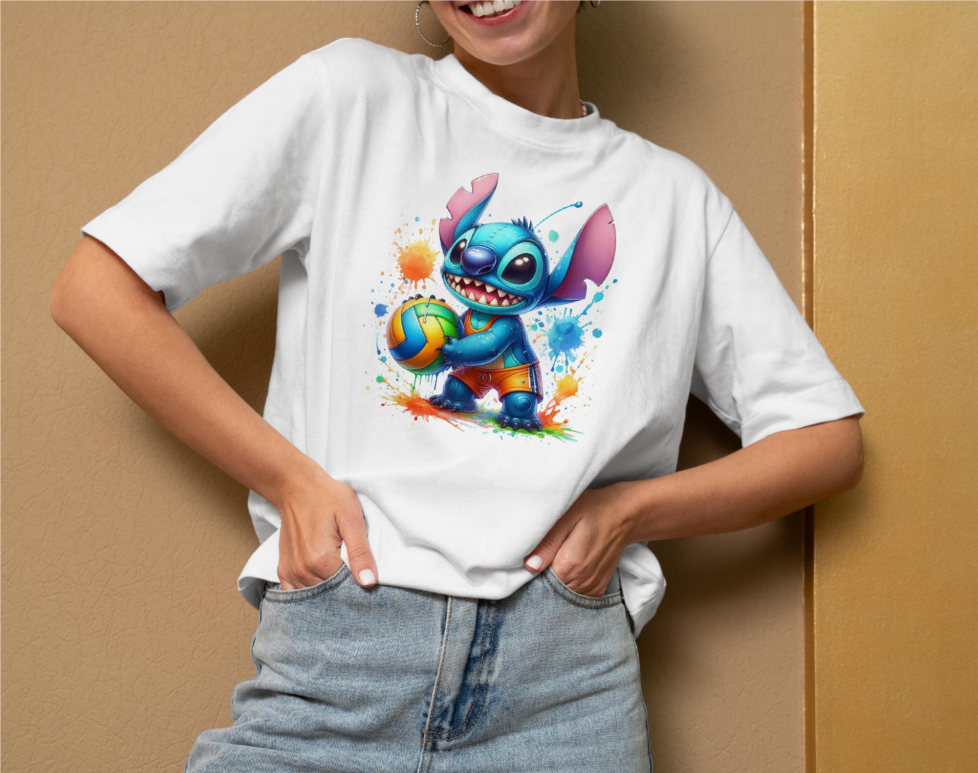 Stitch Volleyball PNG: Watercolor Splash Clipart (digital Download) - Etsy