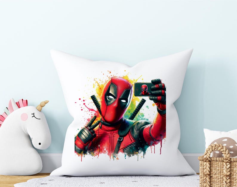 PNG de superhéroe Deadpool: Salpicadura de acuarela navideña (Descarga ...