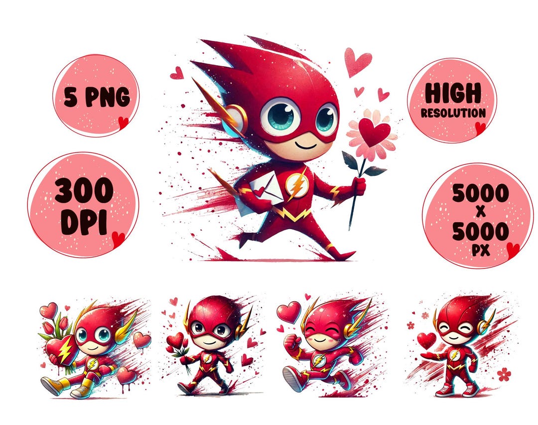 5 PNG Heart Superhero Man Png Superhero Splash and Watercolor Png Flash ...