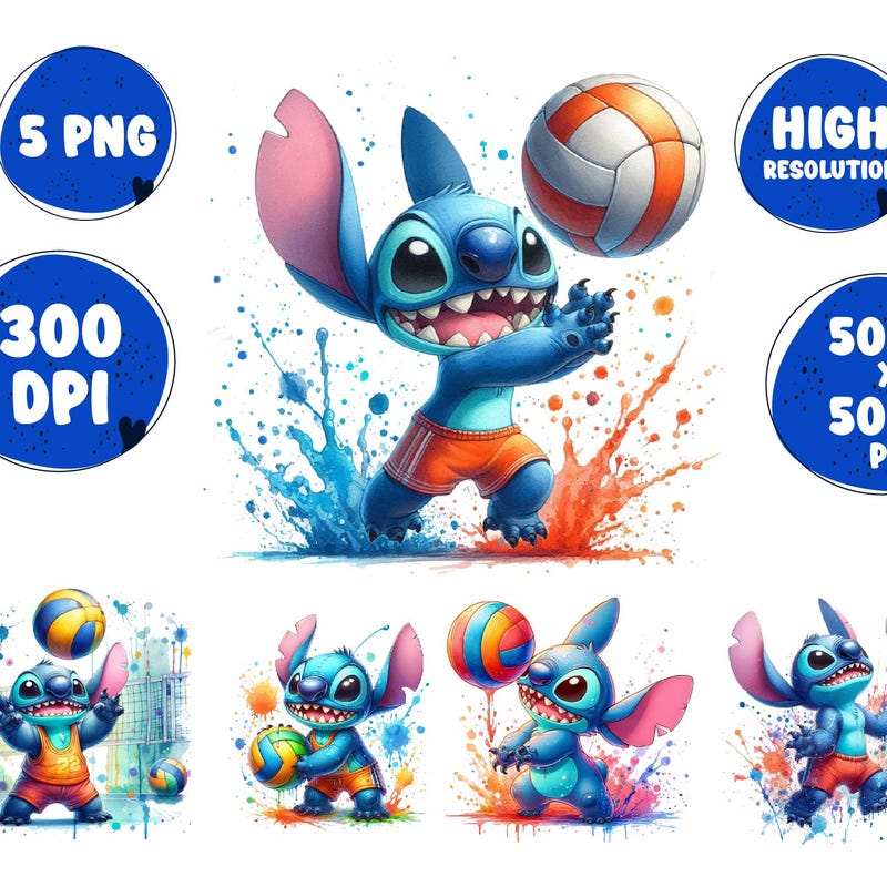 Volleyball Cartoon Png - Etsy UK