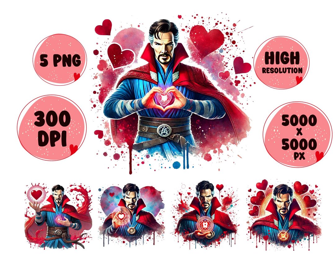 Superhero Heart PNG: Watercolor Splash Doctor Design (digital Download ...