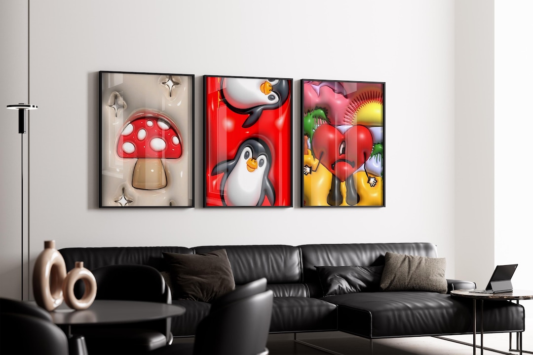 Hypebeast Brand Poster Set of 3, Urban Style Wall Art, DIGITAL DOWNLOAD ...