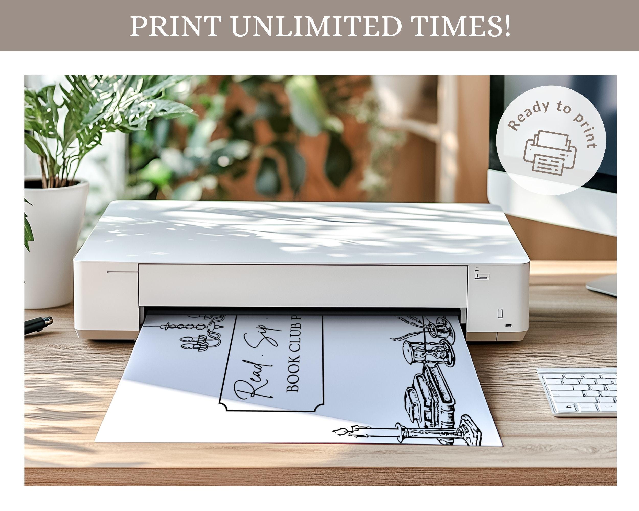 Book Club Planner for Book Club Discussion Printable Book Review ...