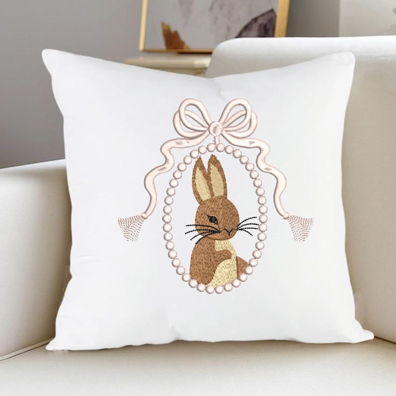Easter Bunny Embroidery Design, Bow, 5 Sizes (digital File) - Etsy