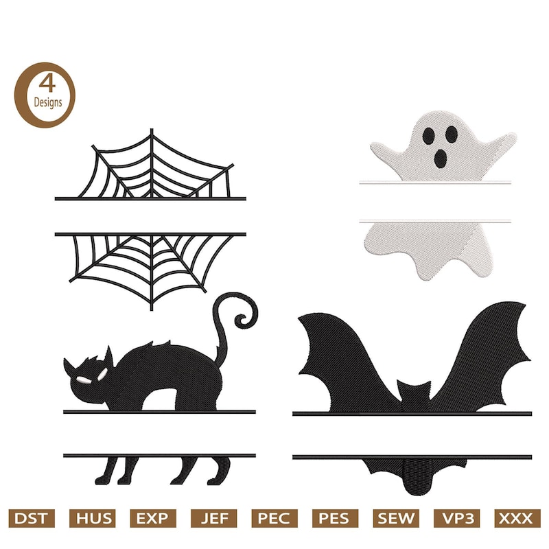 Halloween Split Monogram - Etsy