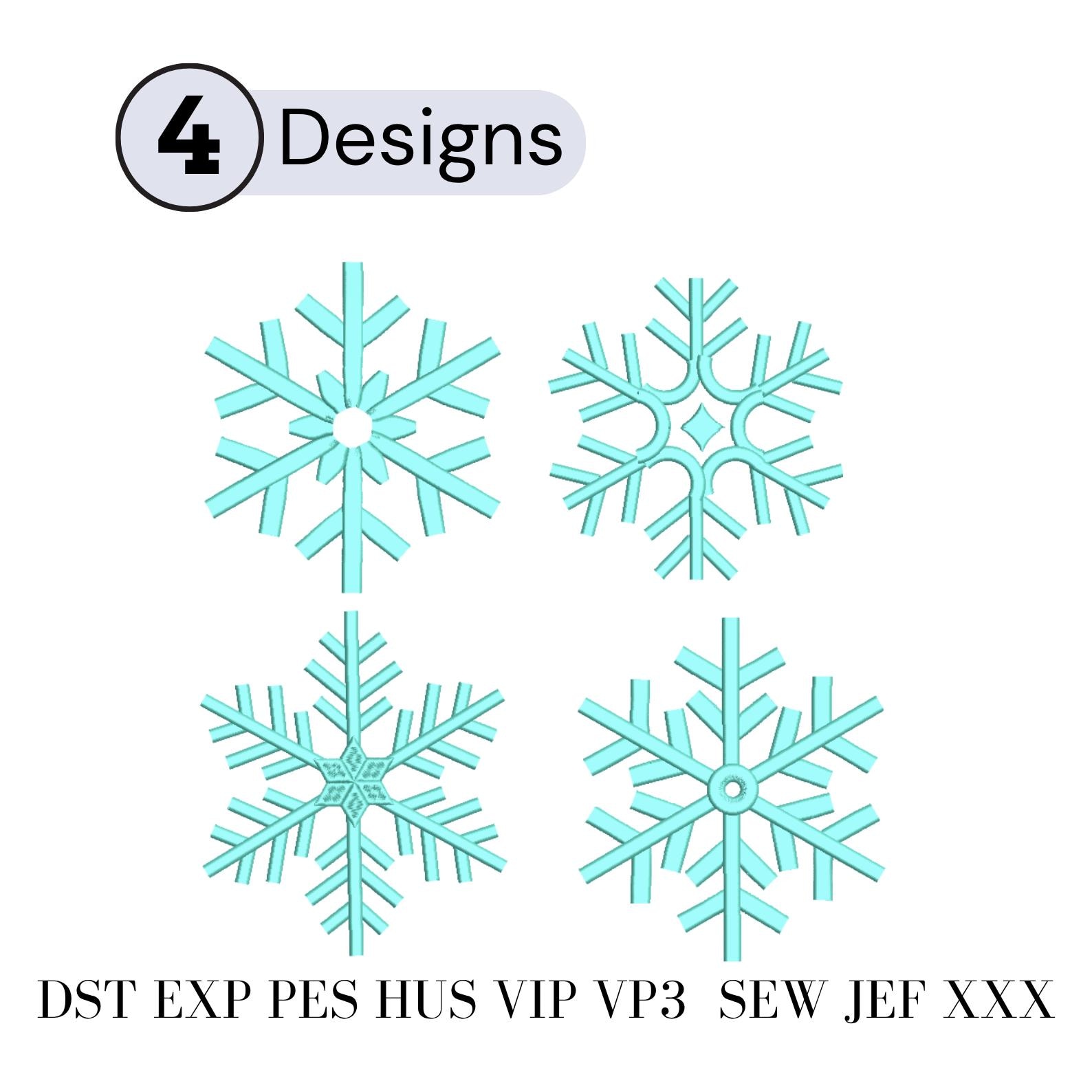 Mini Snowflake Embroidery Design Bundle, Christmas Machine Embroidery ...