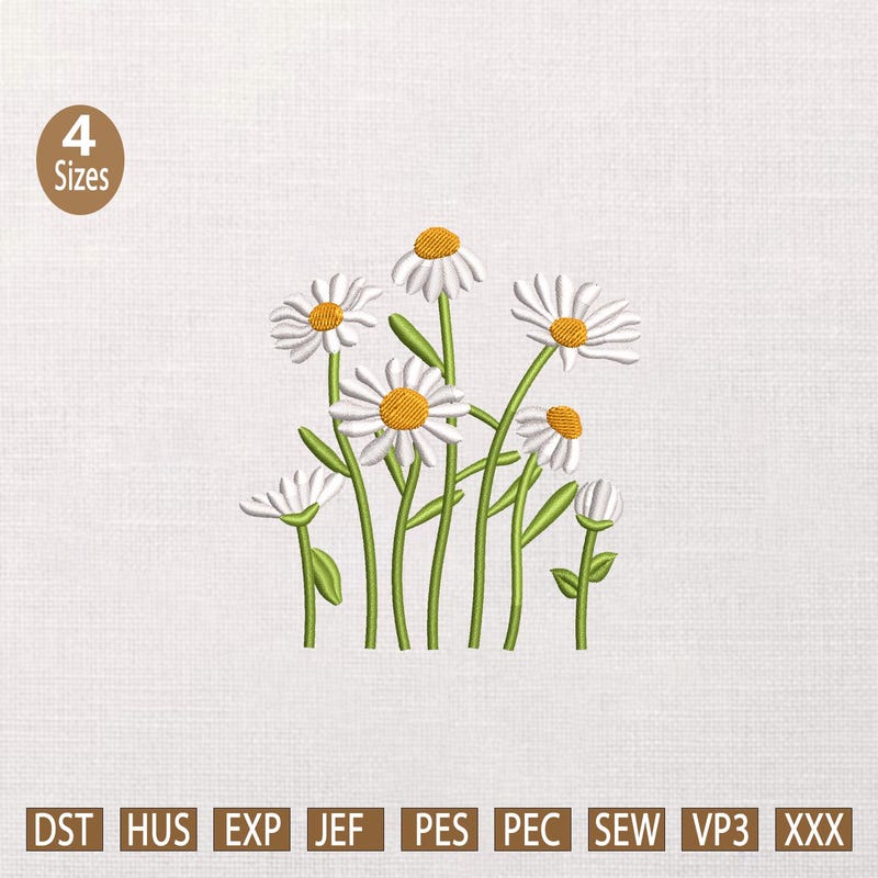 Daisy Embroidery - Etsy