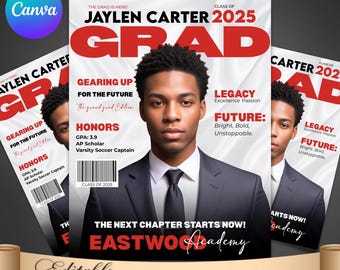 Graduation Magazine Poster, Graduation Magazine Design Template ...