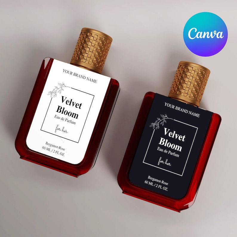 Perfume Bottle Label Design, Fragrance Label, Perfume Sticker, Luxury ...