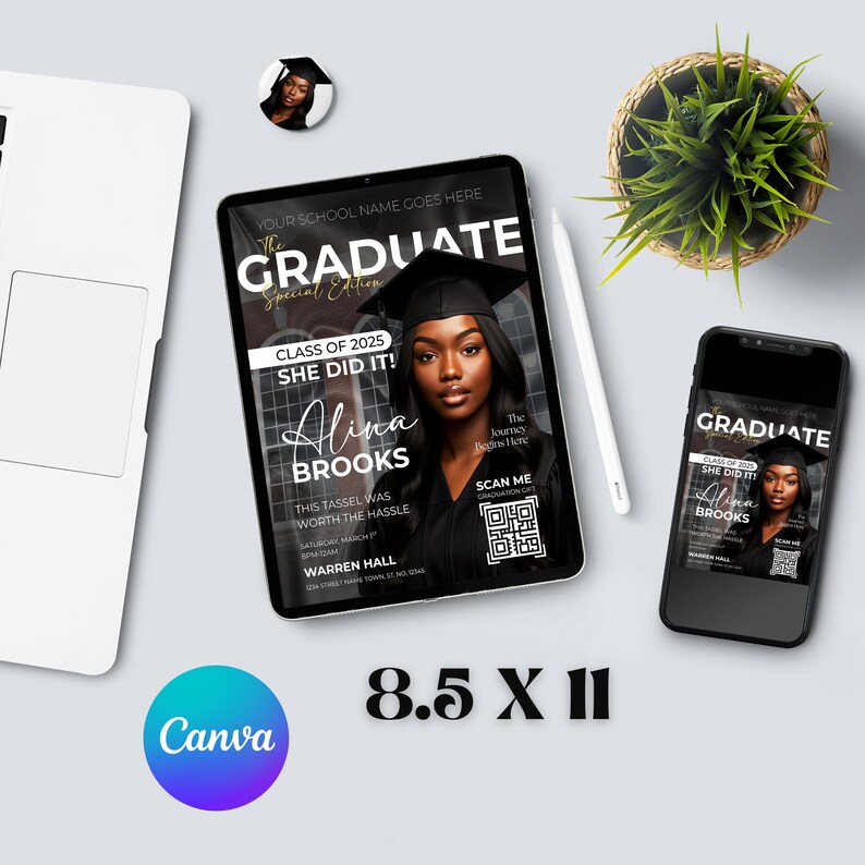 Graduation Magazine Poster, Graduation Magazine Design Template ...