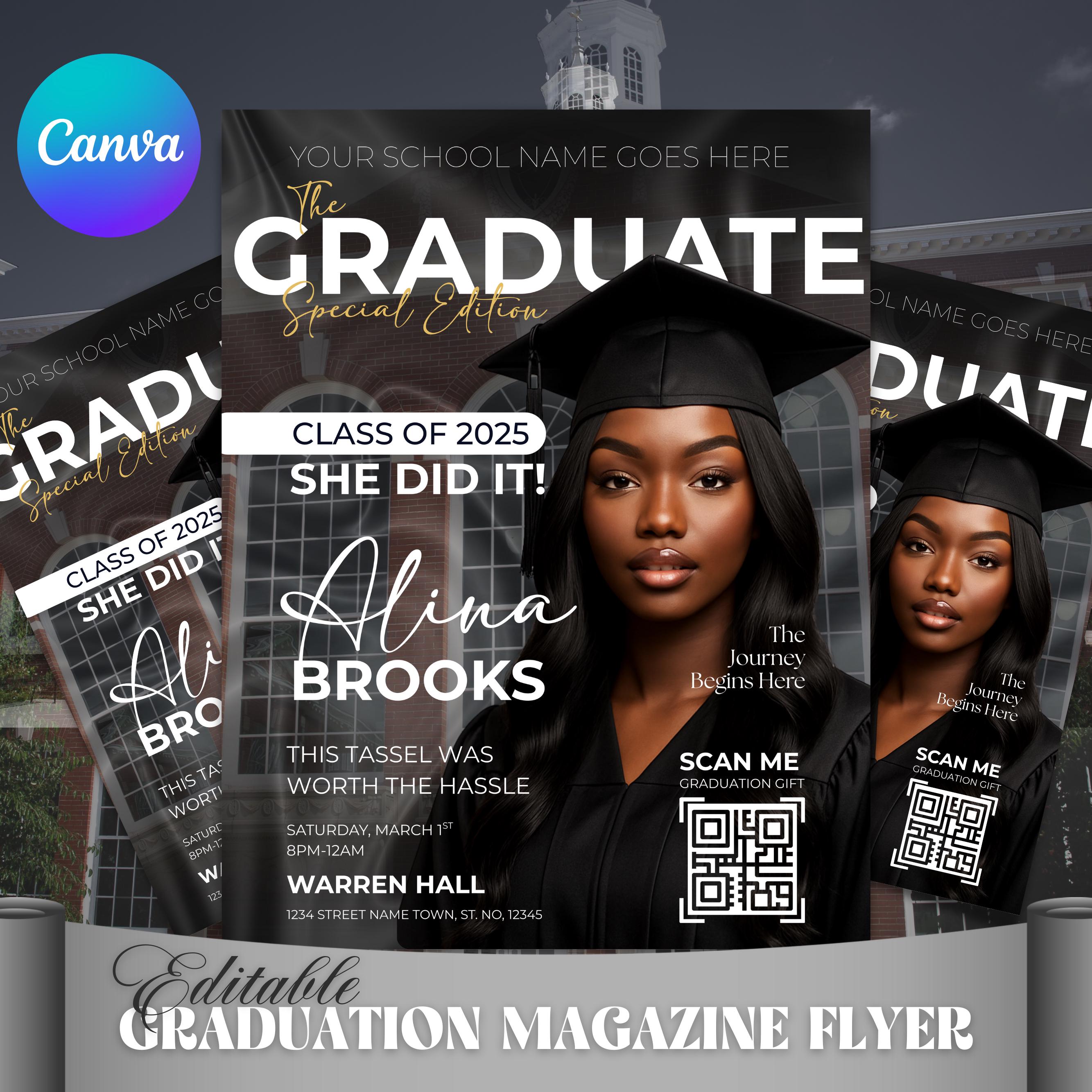 Graduation Magazine Poster, Graduation Magazine Design Template ...