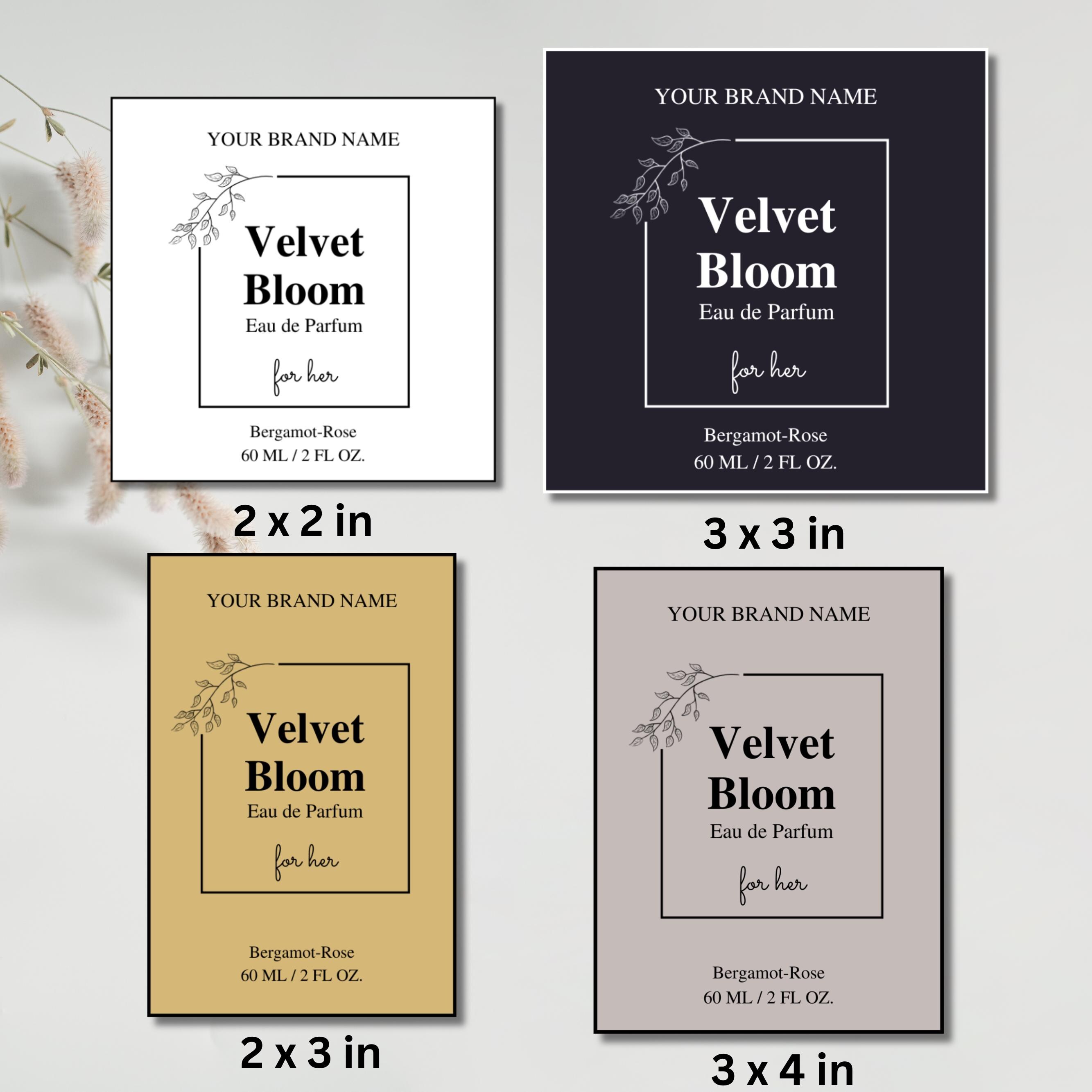 Perfume Bottle Label Design, Fragrance Label, Perfume Sticker, Luxury ...