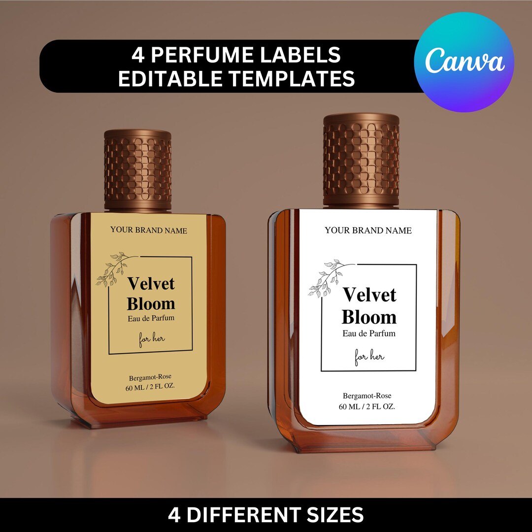 Perfume Bottle Label Design, Fragrance Label, Perfume Sticker, Luxury ...