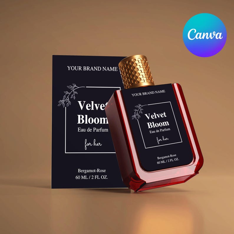 Perfume Bottle Label Design, Fragrance Label, Perfume Sticker, Luxury Perfume Bottle Label ...