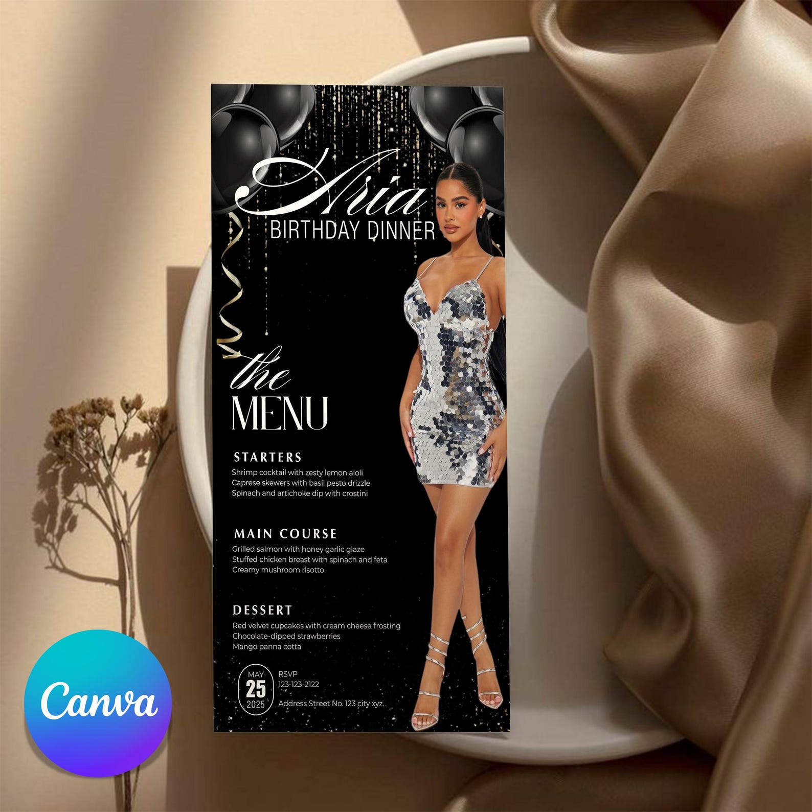 Birthday Menu Card, Birthday Picture Menu, Full Picture Menu and Drink ...