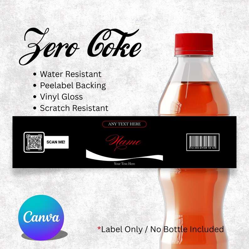Custom Bottle Label, Personalized Coke Label, Coke Bottle, Cola Label ...