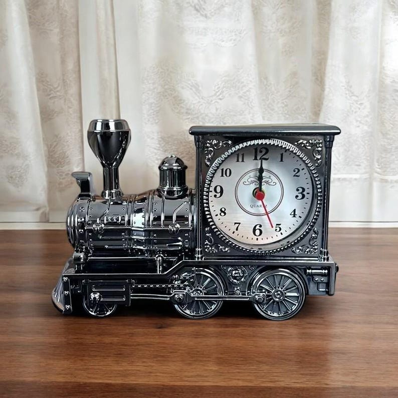 Vintage Train Alarm Clock – Unique Student & School Gift, Mini ...