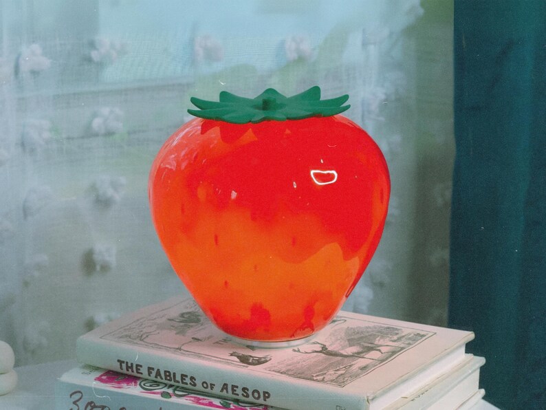 Glass Strawberry LED Lamp - USB Plug - Etsy