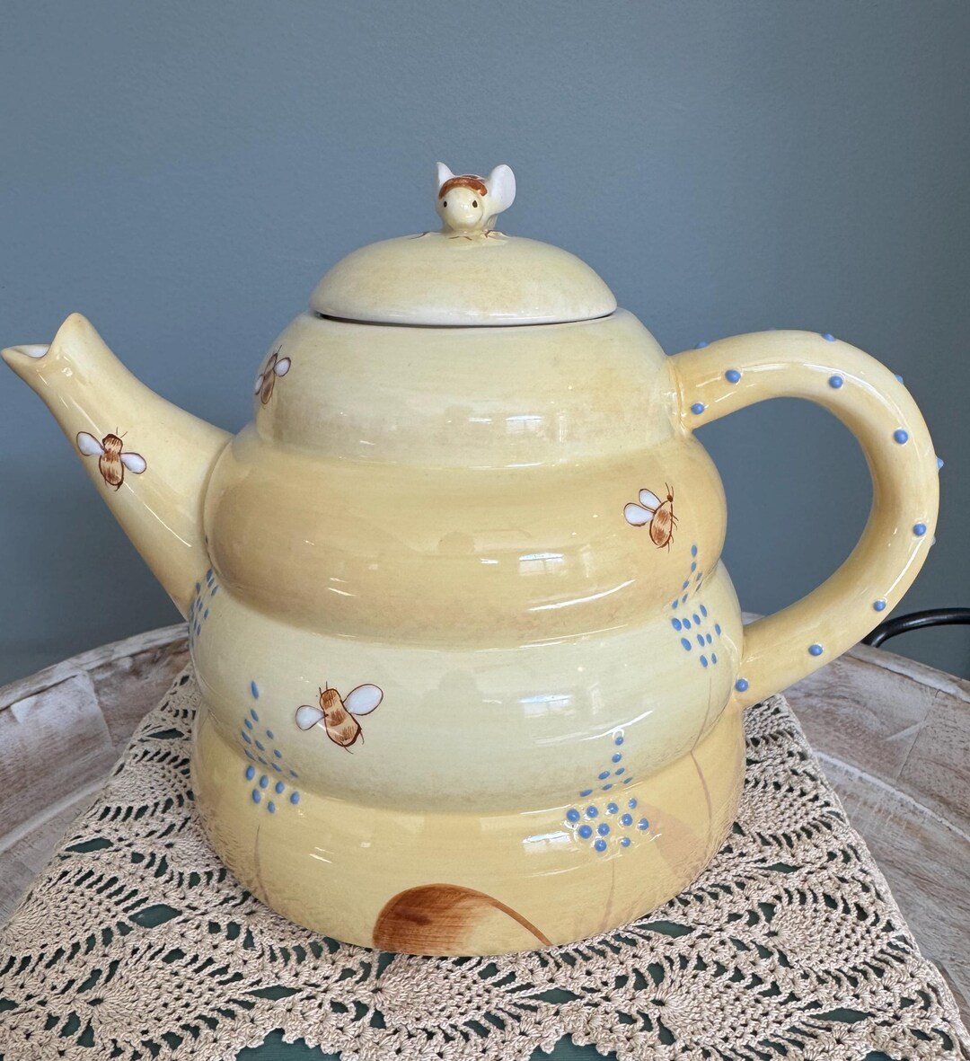 Vintage Ceramic Bumble Bee Teapot by Deb Mores - 1999 Collector's Item ...
