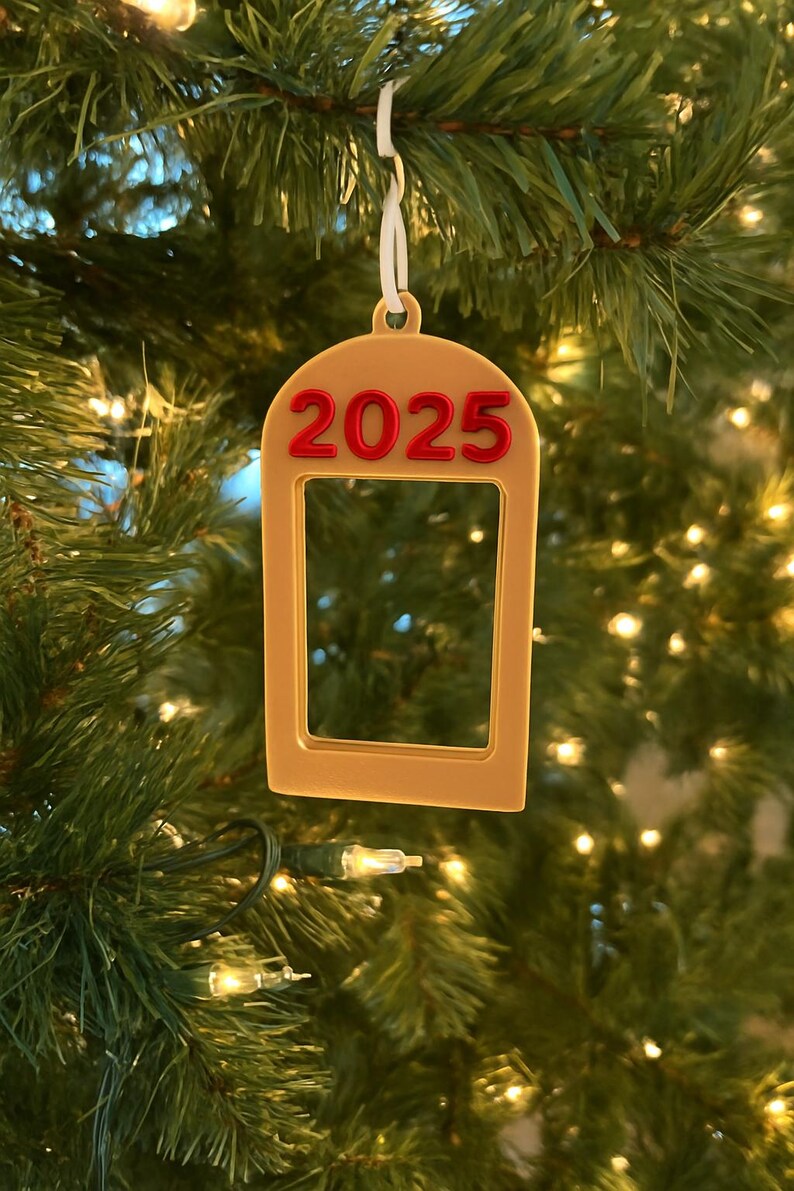 2025 Photo Ornament • Custom Christmas Picture Frame Ornament • Fits ...