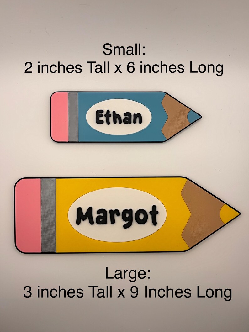 Personalized 3D Printed Pencil Name Sign • Teacher Gift - Etsy