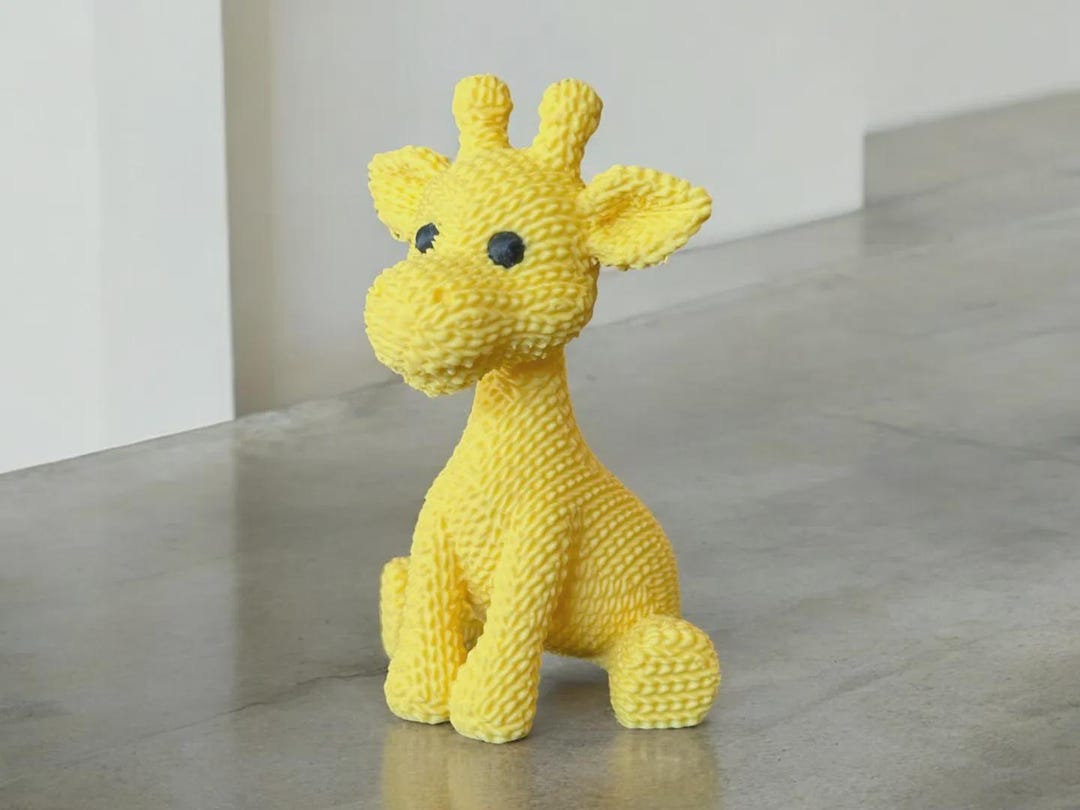 3D Printed Knitted Giraffe Figurine: Desk Buddy, Custom Colors - Etsy