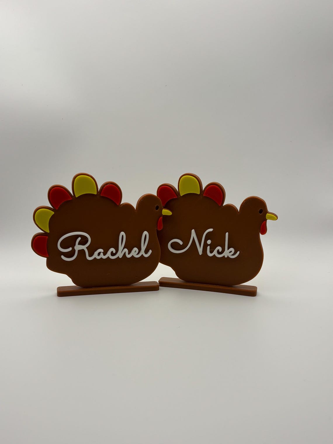 3D Printed Turkey Place Card: Personalized Thanksgiving Table Decor - Etsy
