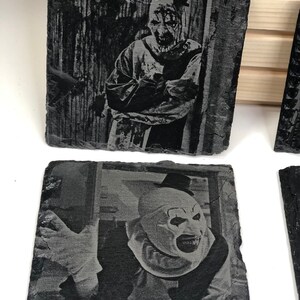 Horror Movie Inspired TERRIFIER/ Art the Clown/ Set of 4 Salate Stone ...