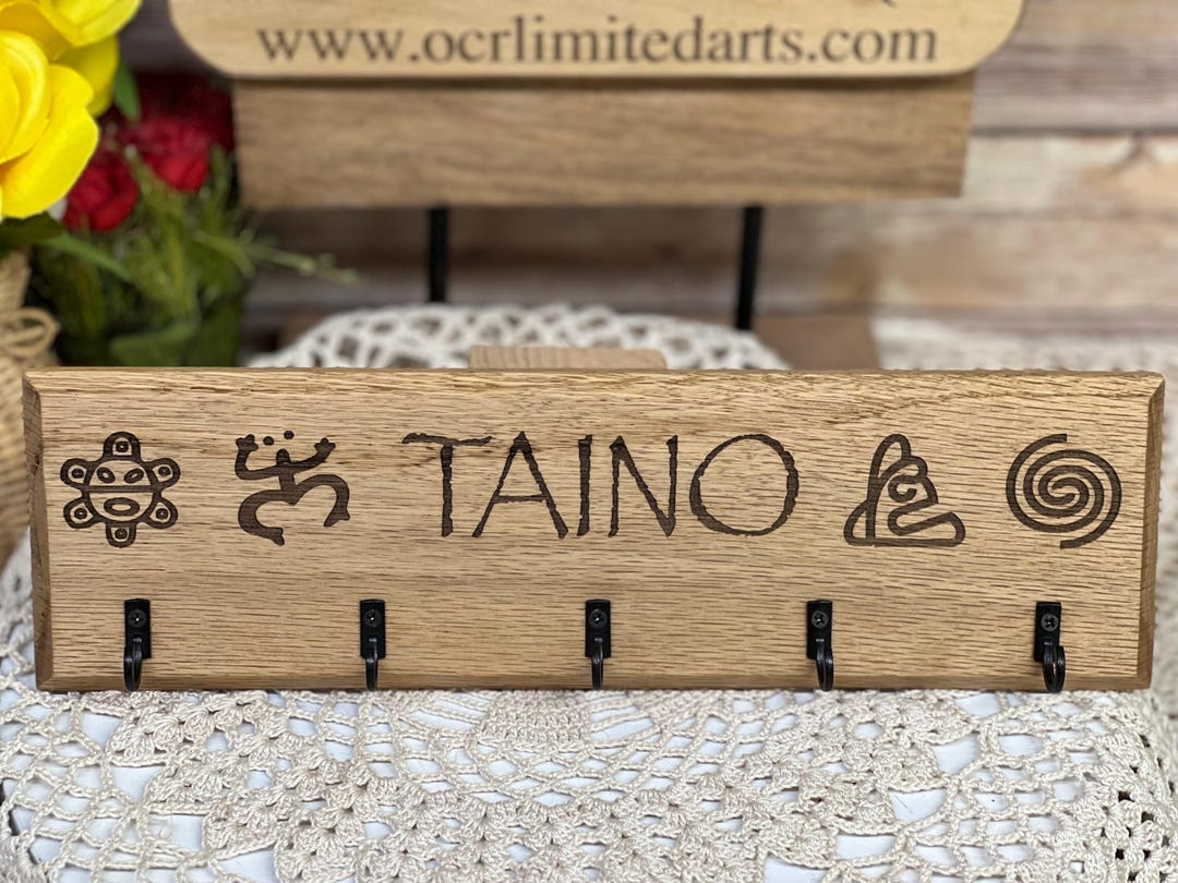 Taino Wood Sign Key Hanger Laser Engraved /coqui/sun/huracan ...