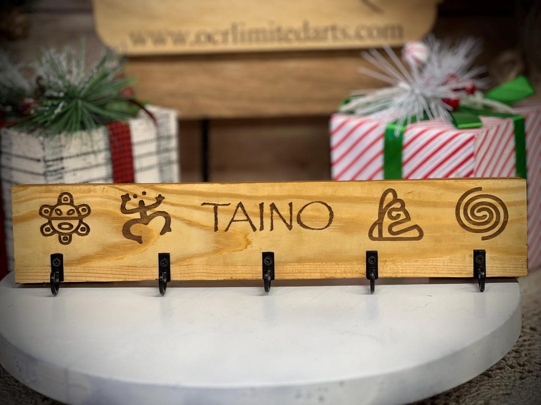Taino Wood Sign Key Hanger Laser Engraved /coqui/sun/huracan ...