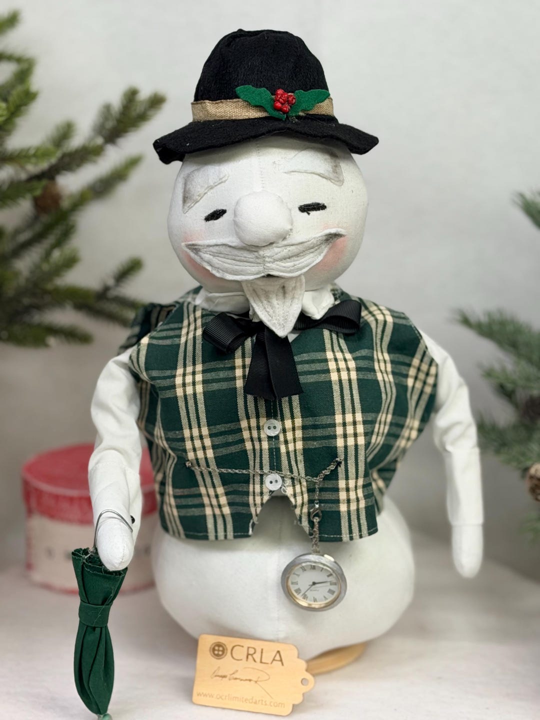 Whimsical SAM the Snowman /folk Art Snowman/stump Doll/ooak- Handmade ...