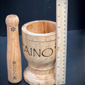 Solid Wood Laser Engraved TAINO Symbols Pestle & Mortar/caribean ...