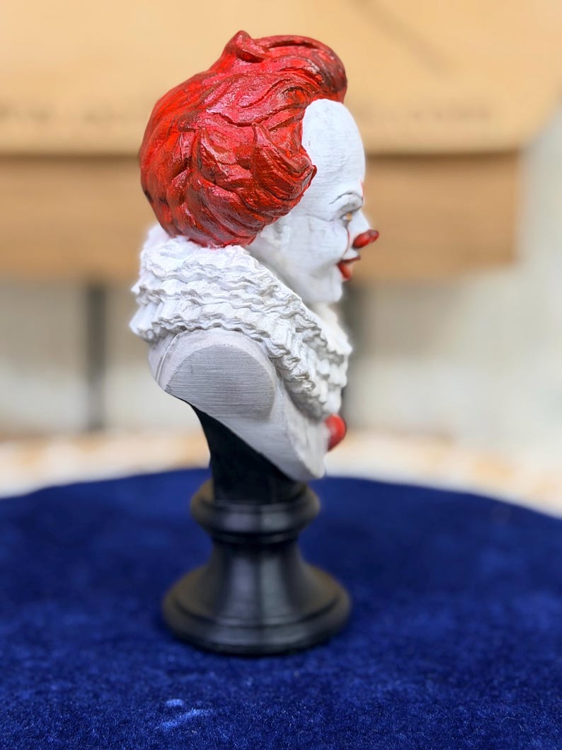 Pennywise Bust Inspired 3D Printed Sculpture Model Horror Hand Painted ...