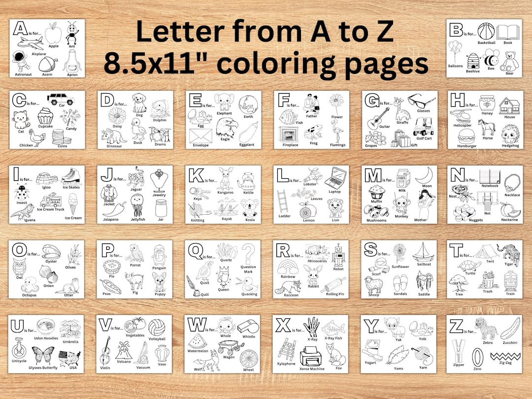 Baby's First Abc Book, Printable Alphabet Pages, Alphabet Coloring ...