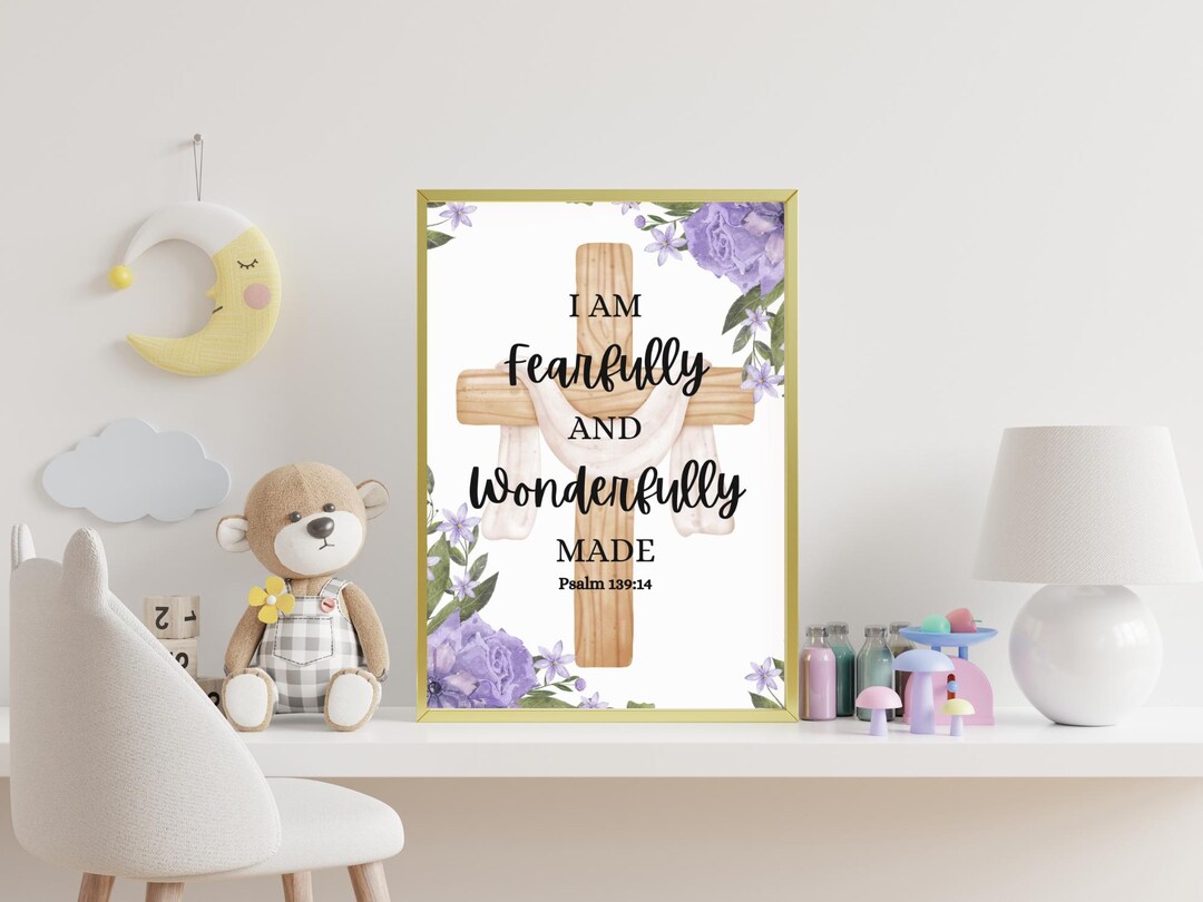 I Am Fearfully and Wonderfully Made Digital Wall Art, Fearfully and ...