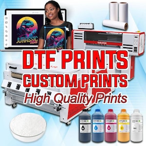 Custom DTF Transfer Ready for Press | Direct to Film Transfer | DTF Print | Full Color DTF ...
