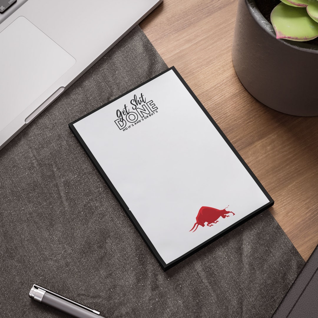 Get Shit Done Now Note Pads Custom Text Name Post-it for - Etsy