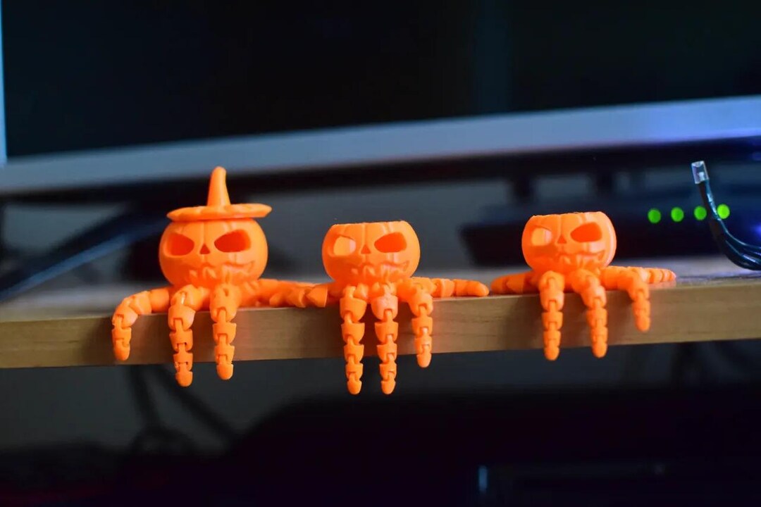 Flexi Octopus Pumpkin - Mini Octo-pumpkin - Halloween Decoration - STL ...