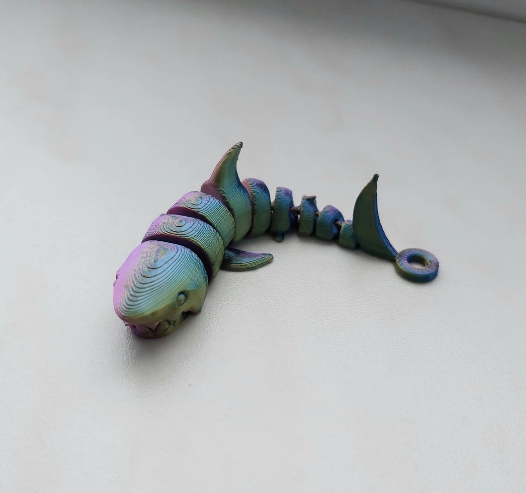 Flexi Shark Keychain - Mini Shark - STL File - Digital File - Etsy