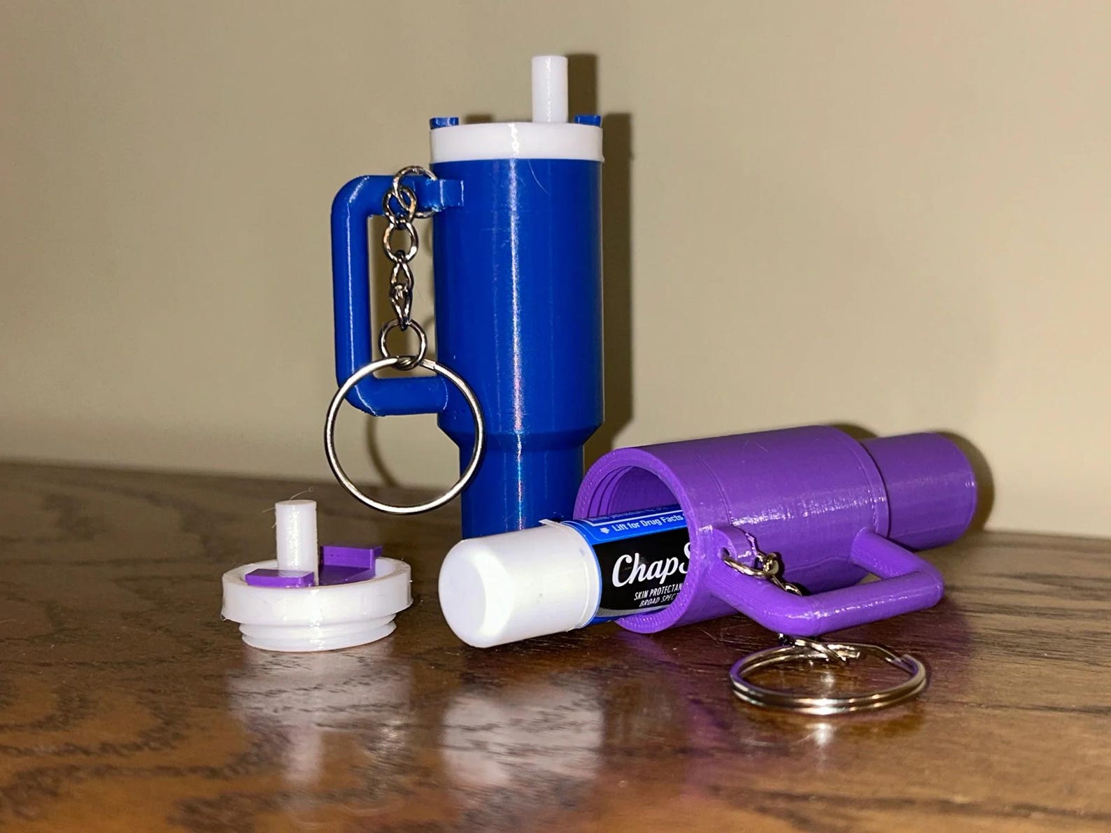 Mini Stanley Tumbler Chapstick Holder Keychain - Key Chain - Chapstick ...